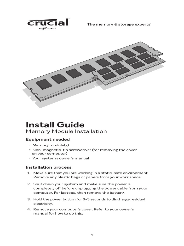 Crucial Dram Install Guide en | PDF | Computer Engineering ...