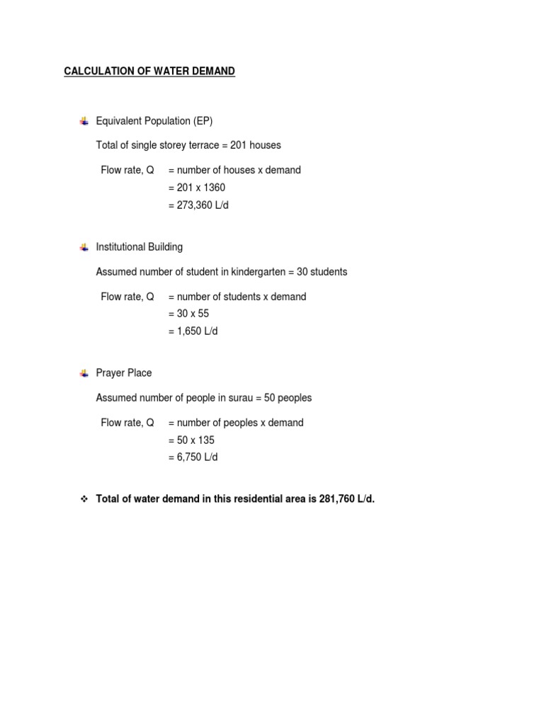 Water Demand Analysis | PDF | Hydraulic Engineering | Water And Politics
