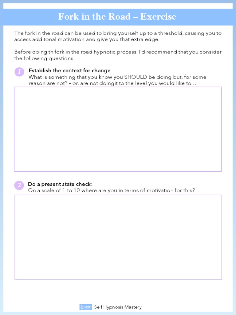 Fork in The Road - Exercise: Establish The Context For Change | PDF ...