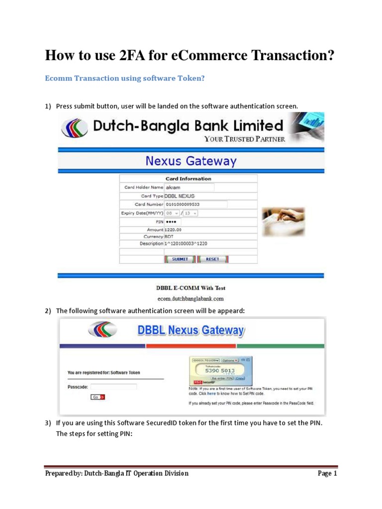 How To Use 2FA For Ecommerce Transaction | PDF | Personal ...