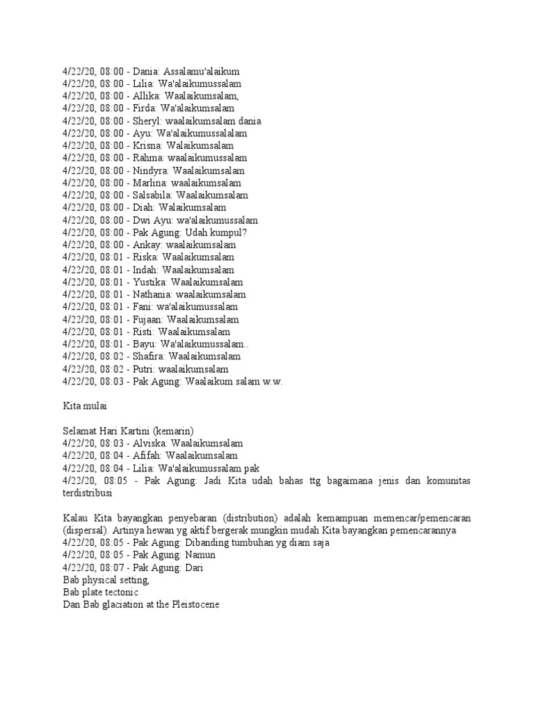 Biogeografi Pertemuan Ke 7 | PDF