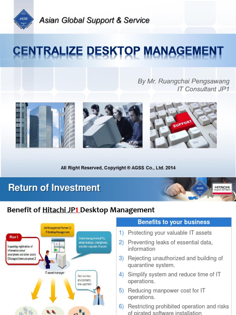 Desktop Management With JP1-10final | PDF | Server (Computing ...