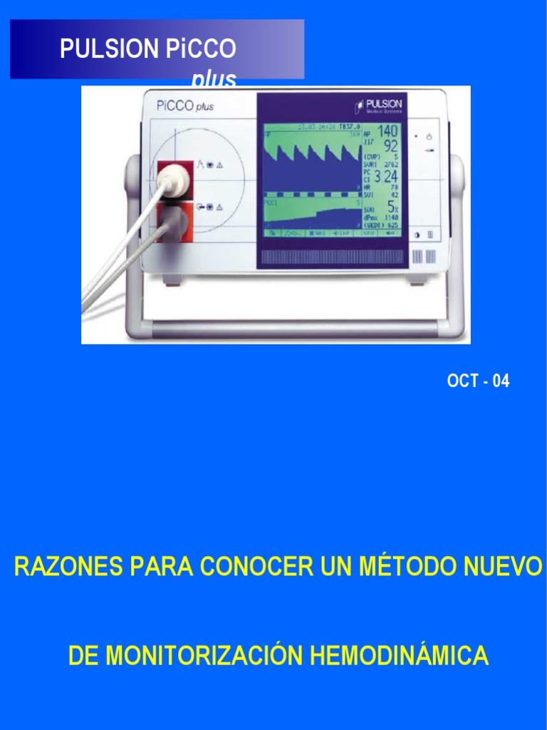 Pulsion Picco | PDF | Hemodinámica | Corazón