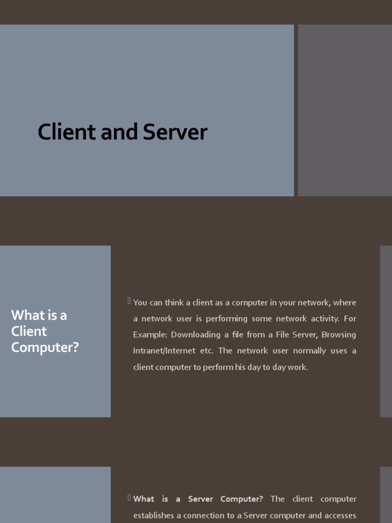 Lecture-3-Client and Server | PDF | Operating System | Linux