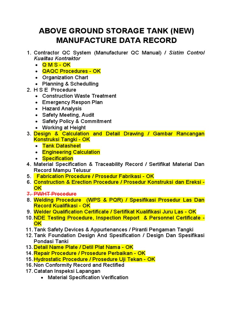 Above Ground Storage Tank (New) - MDR | PDF