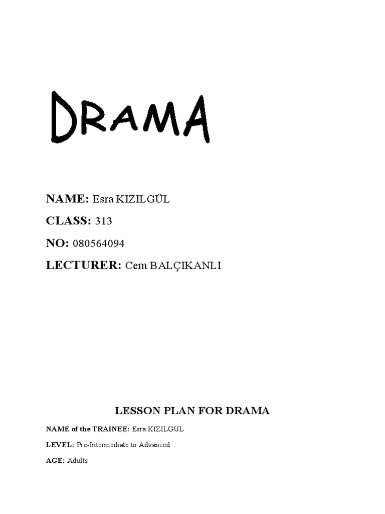 Lesson Plan-Drama | PDF | Color | Stepfamily
