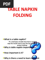 Table Napkin Folds | PDF