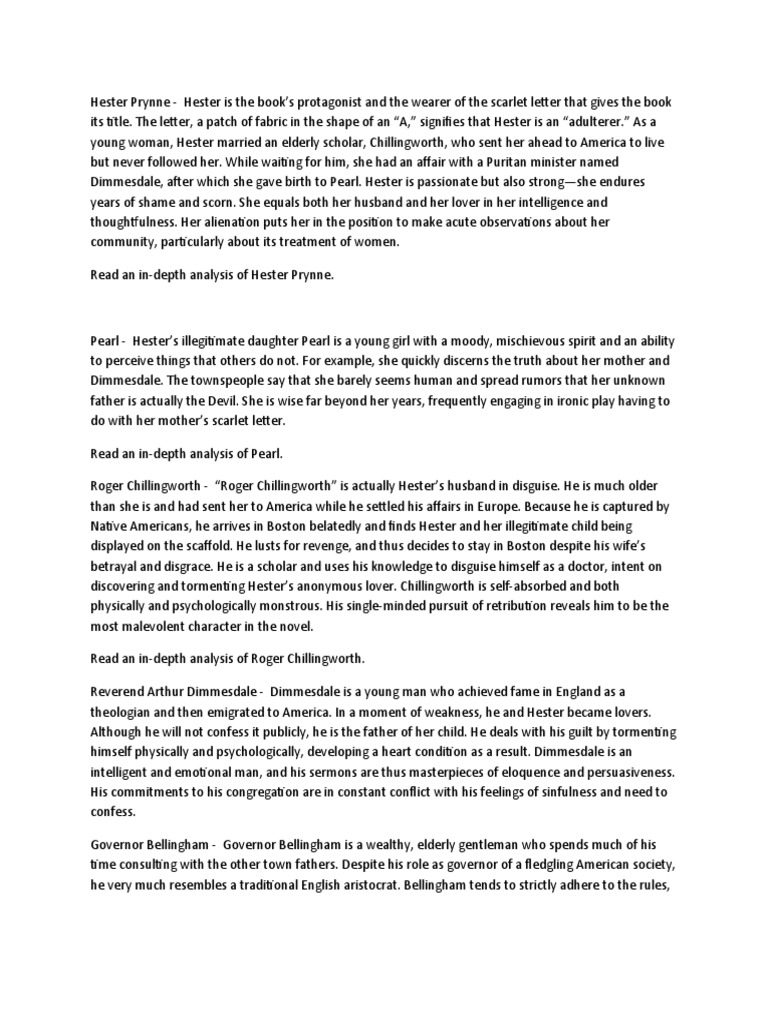 Hester Prynne | PDF | The Scarlet Letter