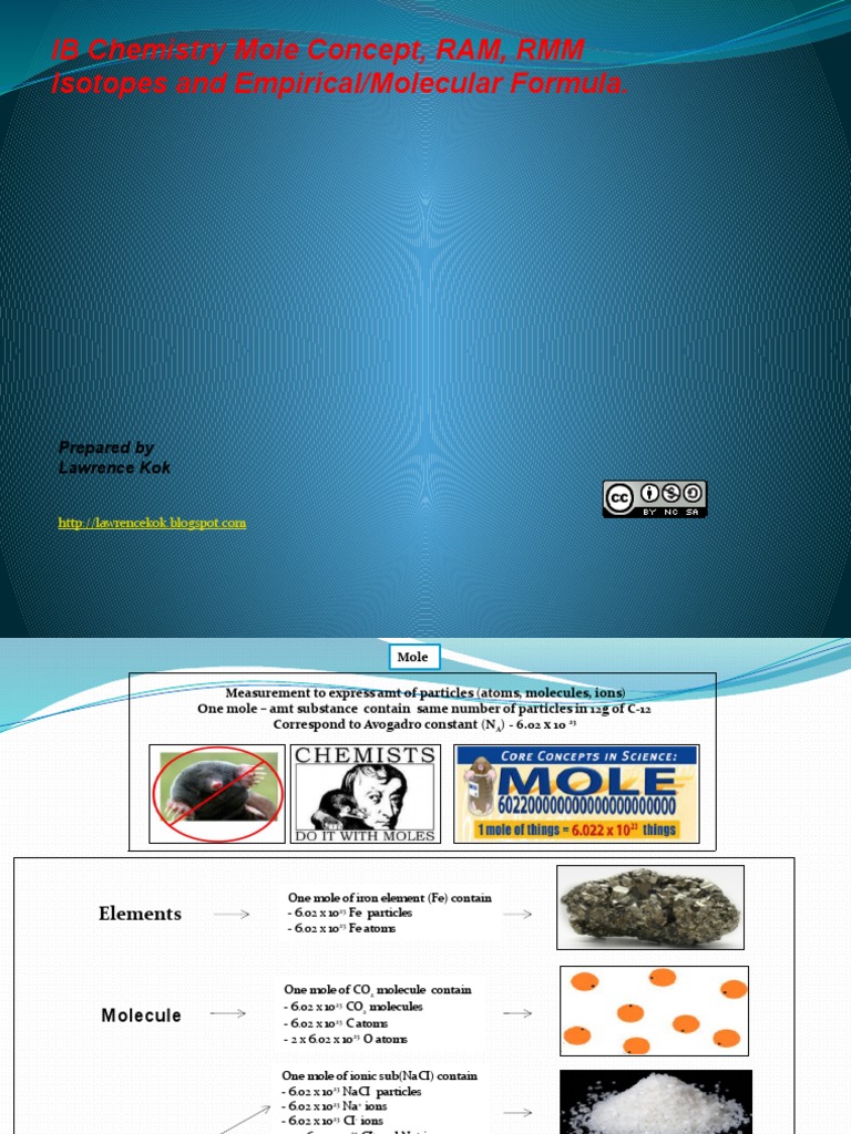 Understanding RAM and RMM in Chemistry | PDF | Molecular Mass | Mole (Unit)