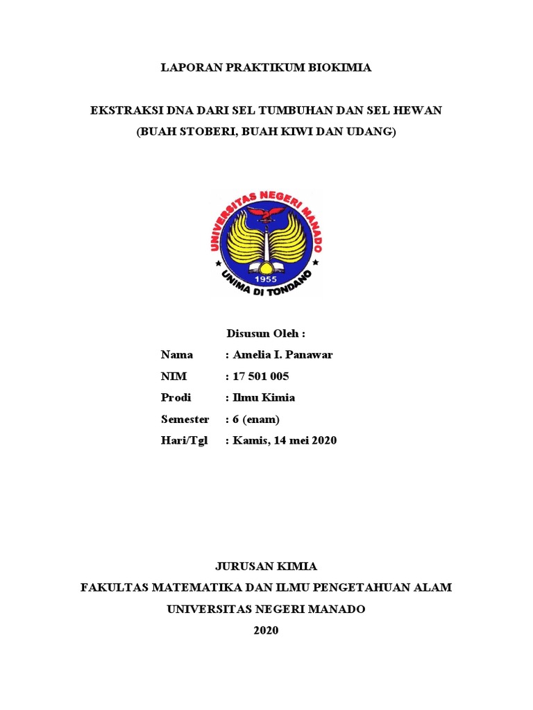 LAPORAN PRAKTIKUM BIOKIMIA (Ekstraksi Sel) | PDF | Griya & Taman | Kesehatan Holistik
