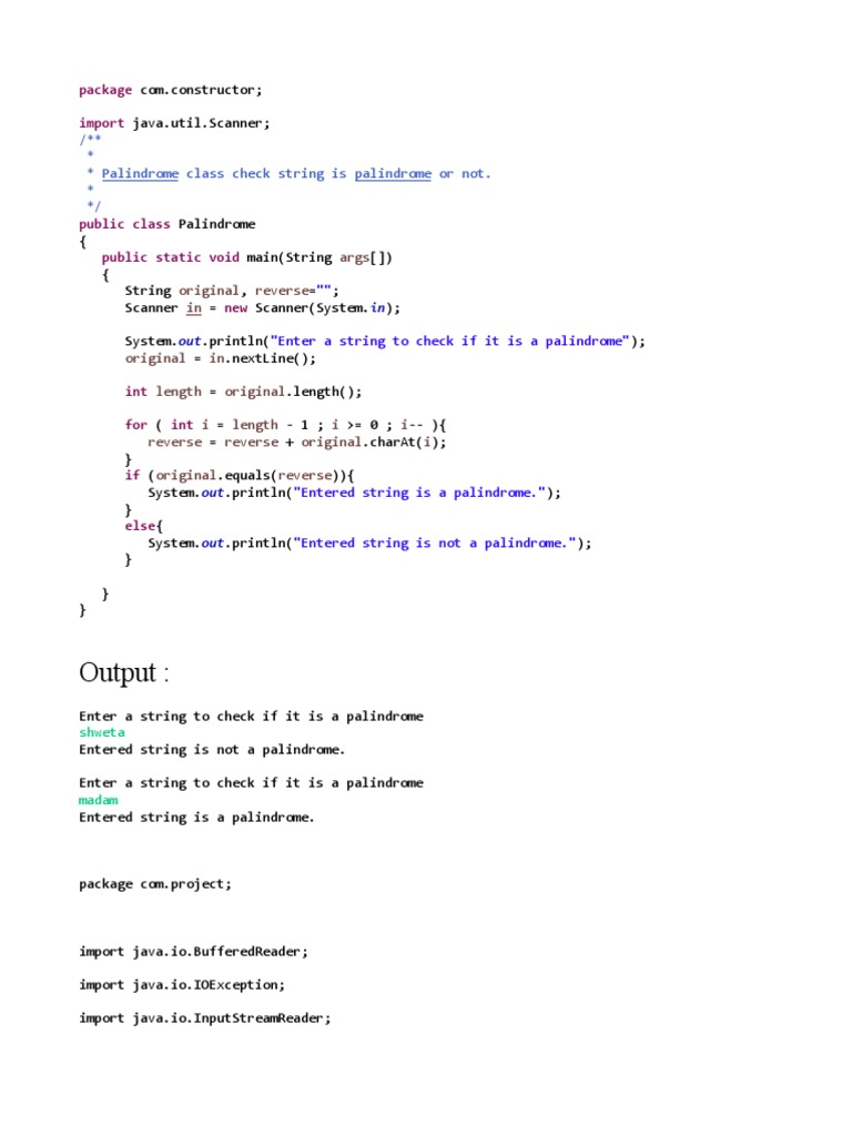 Output:: Args Original Reverse in | PDF | String (Computer Science) | Notation