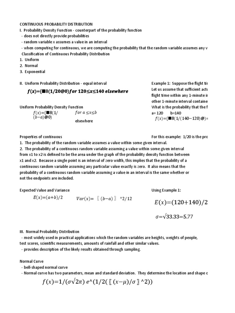 Activity No, 1 Continuous Probability Distributions | PDF | Normal ...