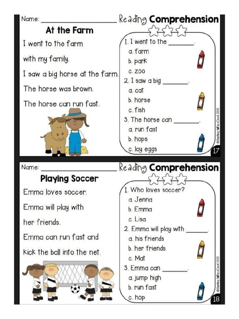 Free Comprehension Worksheets For Grade 1 1st Grade Reading Worksheets