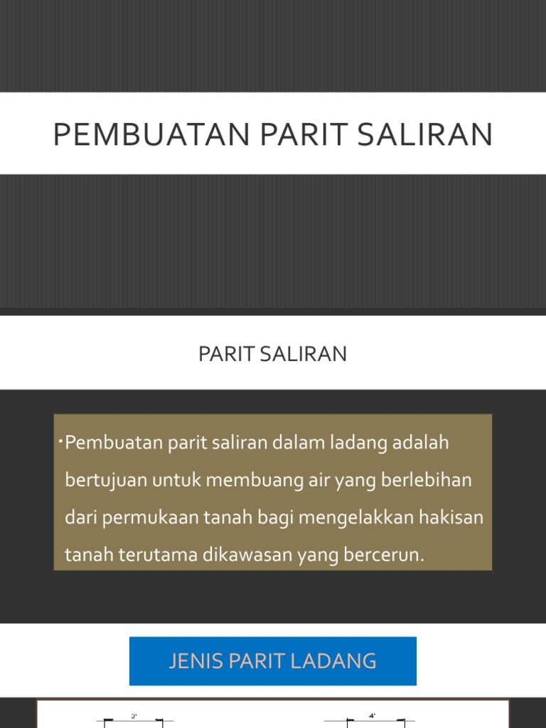 Pembuatan Parit Saliran | PDF
