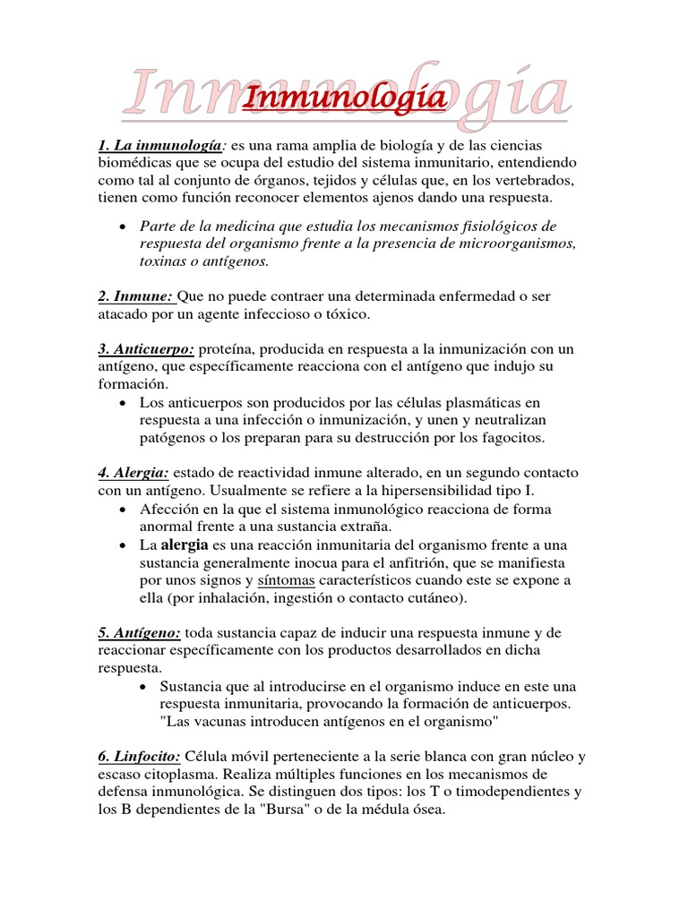 Conceptos Basicos de Inmunologia | PDF | Sistema inmune | Fagocito