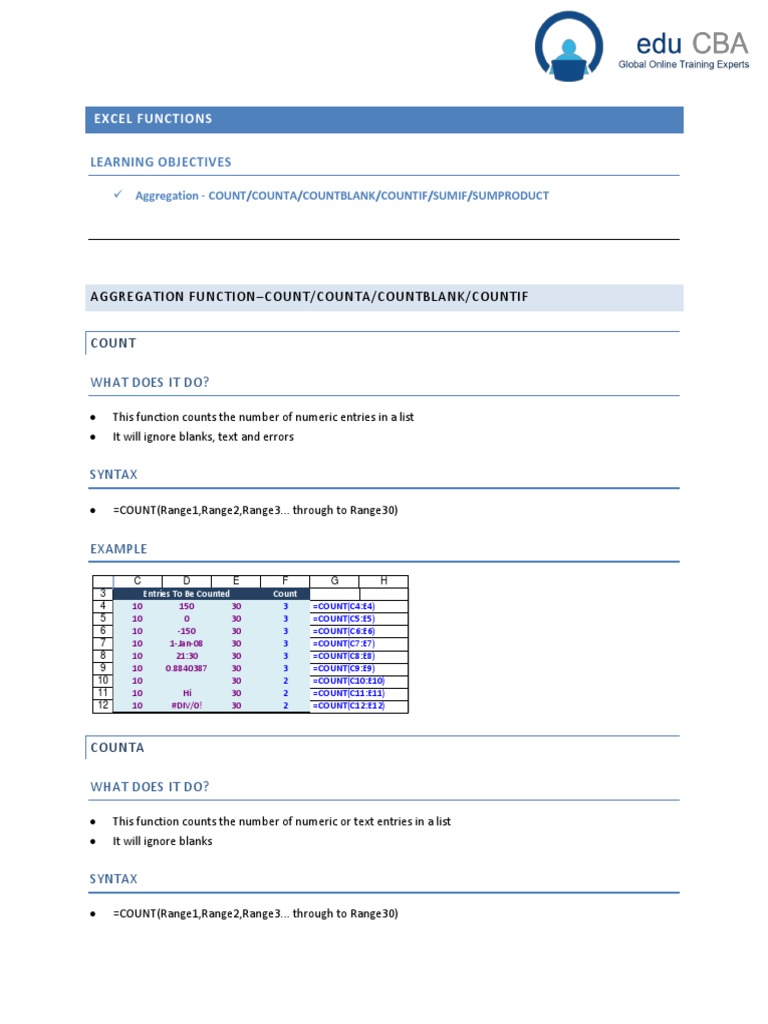 Count Countif Counta Countblank | PDF | Chess | Chess Theory