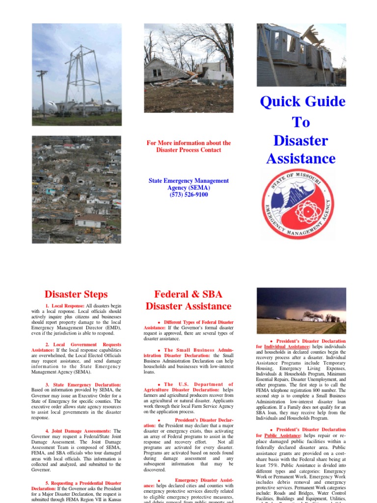 Missouri Quick Guide To Disaster Assistance | PDF | Emergency | Federal ...