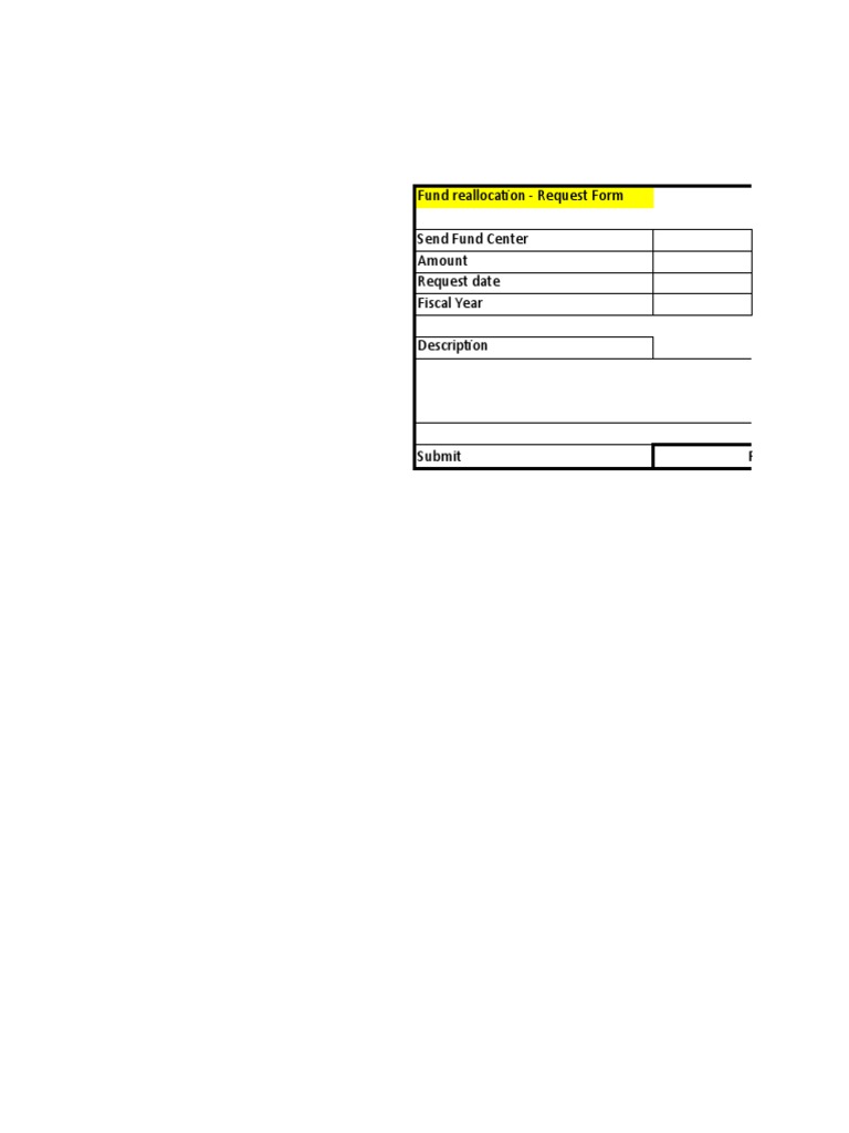 Fund Reallocation - Request Form Send Fund Center Amount Request Date ...