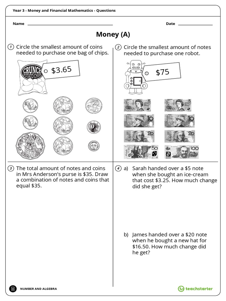 Money-And-Financial-Mathematics-Worksheets - Year-3-Year-Level ...
