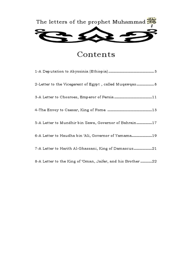 Prophet Muhammad's Letters to Rulers | PDF