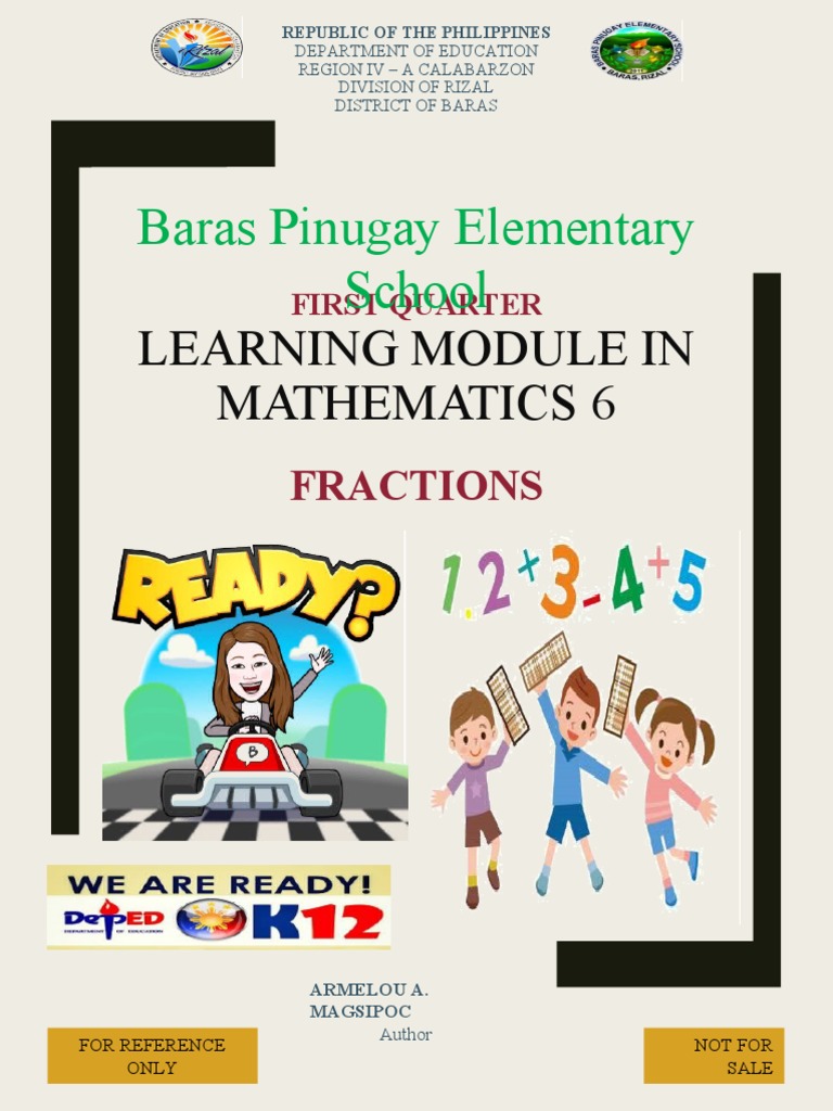Module in Math 6 - COVER Page | PDF