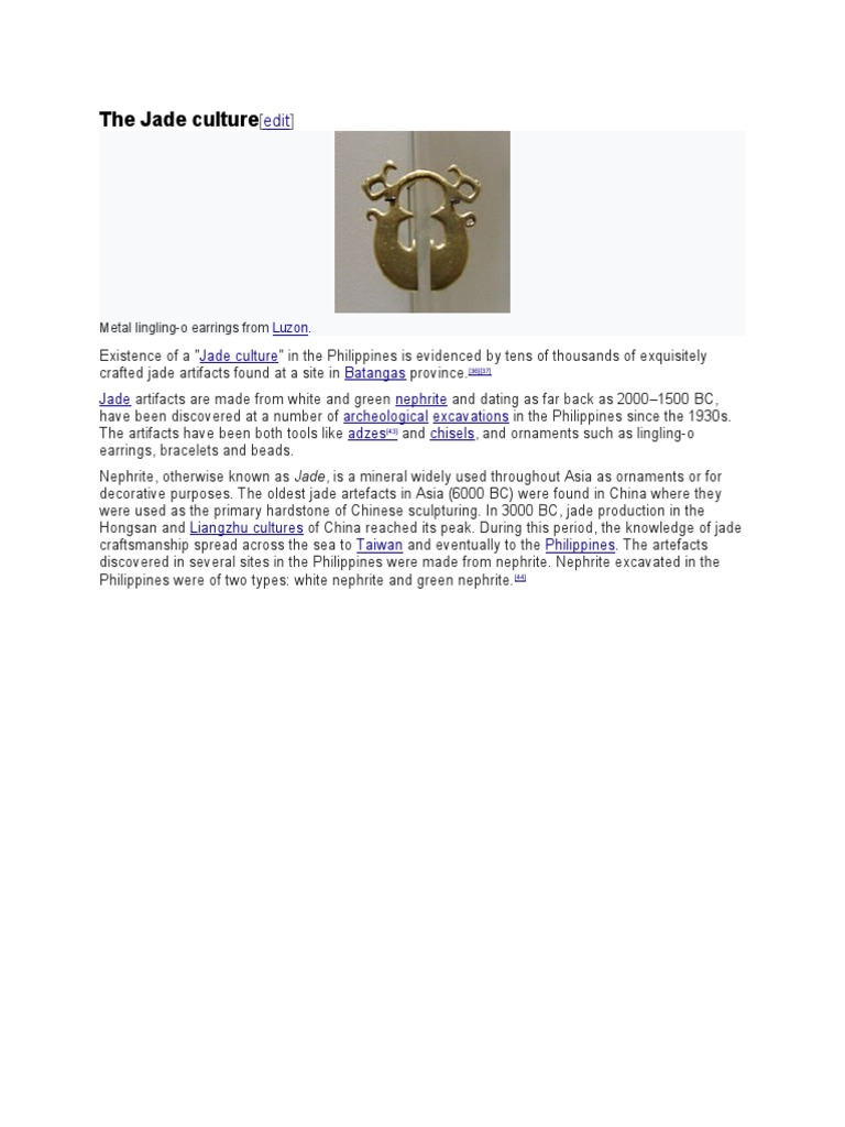 The Jade Culture: Jade Culture Batangas Jade Nephrite Archeological ...