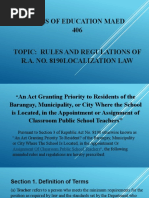 Ra 8190 Localization Act | PDF | Repeal | Teachers