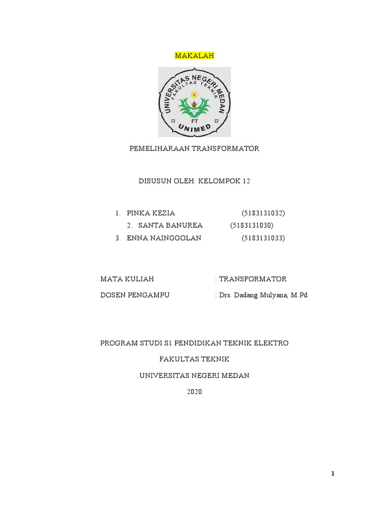 Pemeliharaan Transformator | PDF