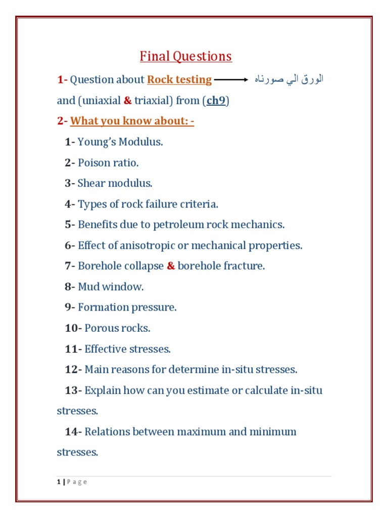 Final Questions MODIFIED | PDF | Teaching Methods & Materials | Science ...