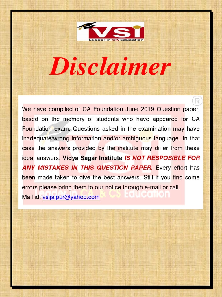 CA Foundation Economics Question Paper May 2019 | PDF | Demand | Price ...