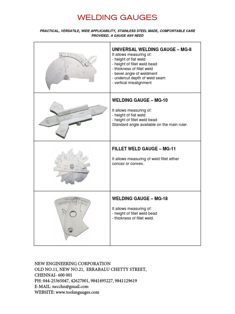 Welding Gauges PDF | PDF | Welding | Construction