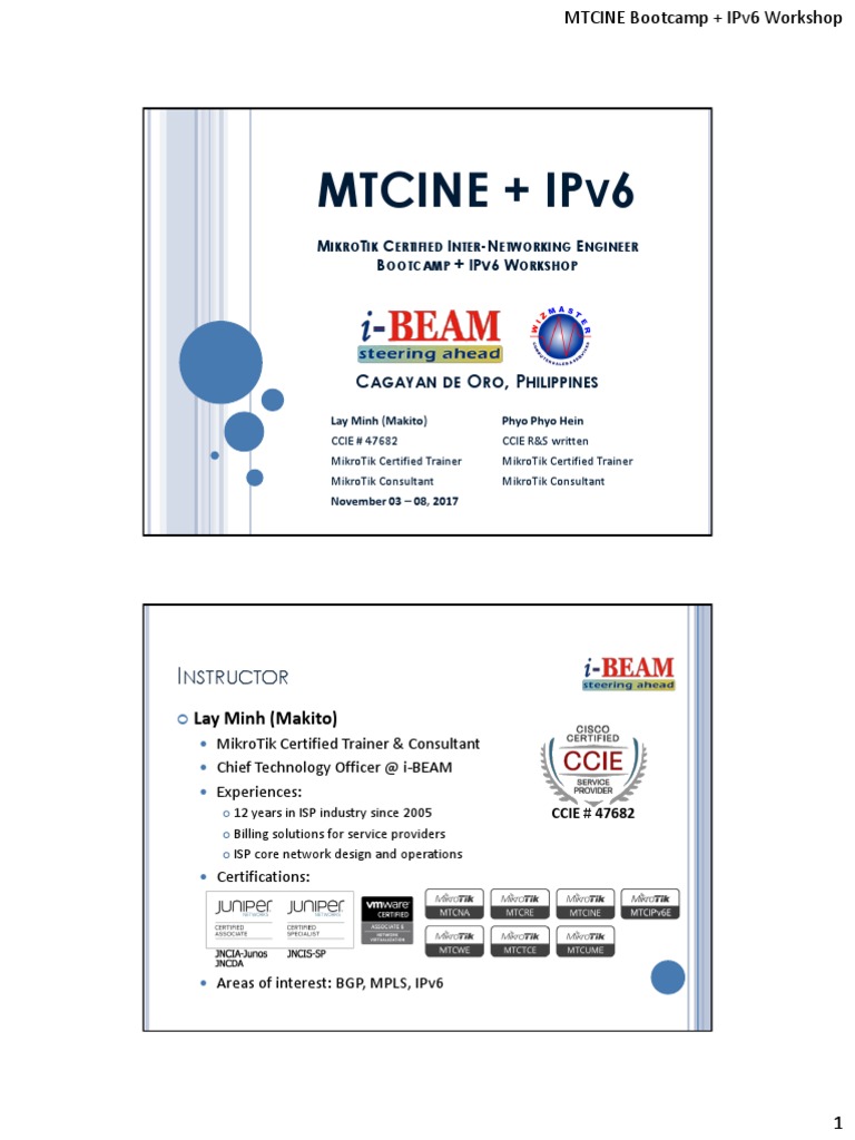 MTCINE WIZMASTER 20171103-20171108IPV6 Book PDF | PDF | Router (Computing) | Routing