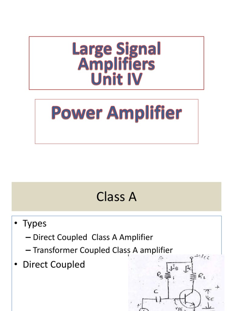 Analog Electronics Power Amplifiers | PDF | Amplifier | Electrical Circuits
