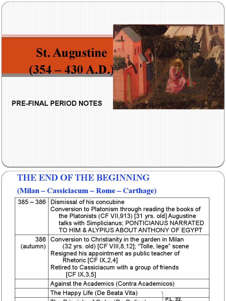 Augustine's Conversion in Milan | PDF | Augustine Of Hippo | Platonism