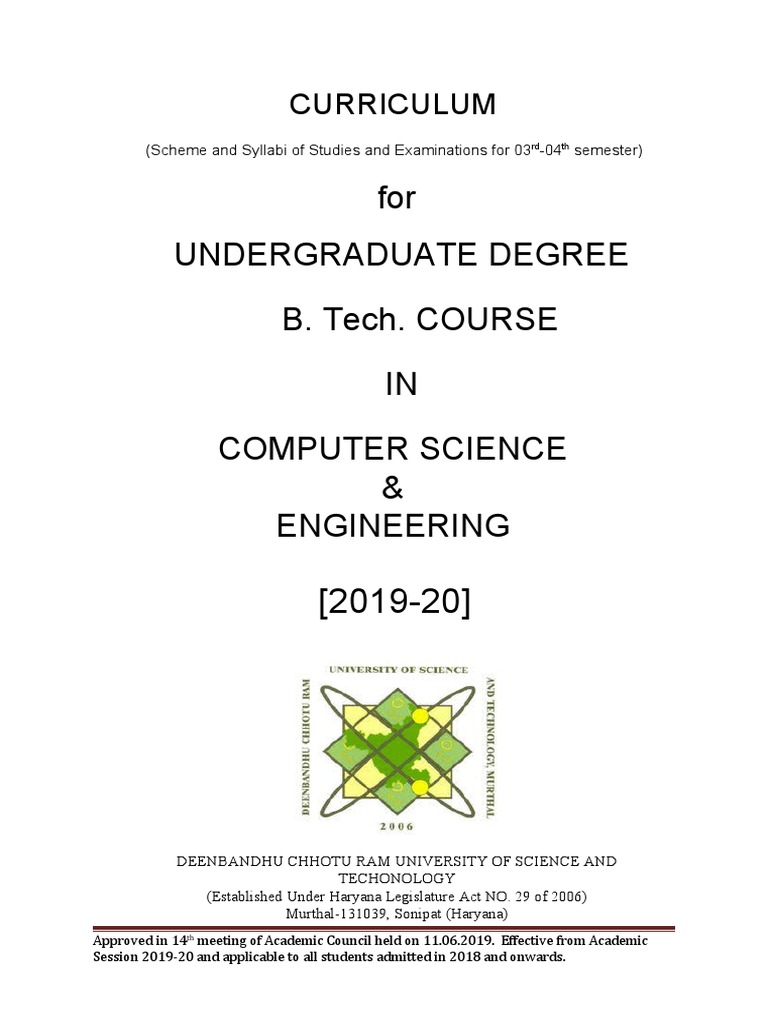 B. Tech. 2nd Year - CSE - AC - 14 - 11062019 | PDF | Html | Scheduling ...