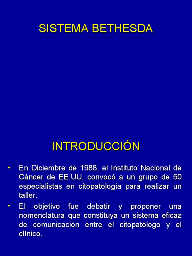 Sistema Bethesda.2001 | PDF | Citopatología | Taxonomía (biología)