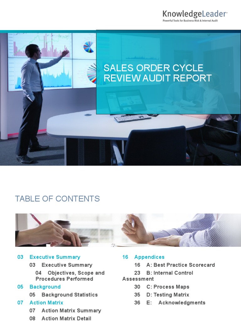Sales Order Cycle Audit Report Summary | PDF | Internal Control | Sales