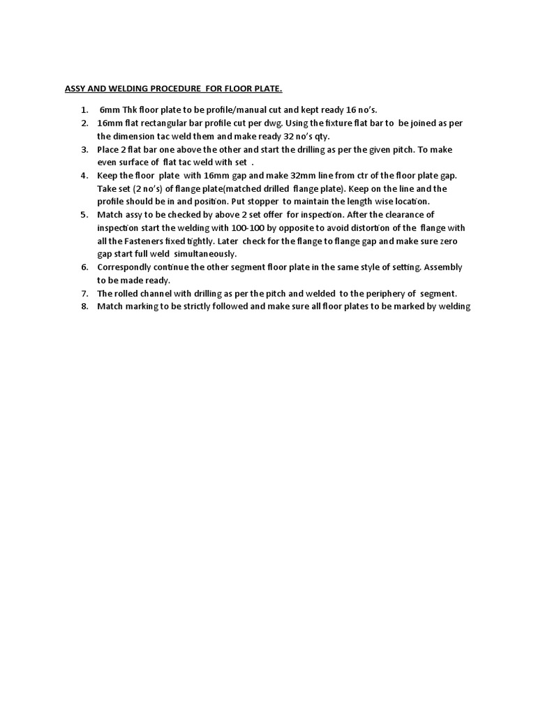 Welding Procedure For Tank Shell Flange | PDF | Industrial Processes ...