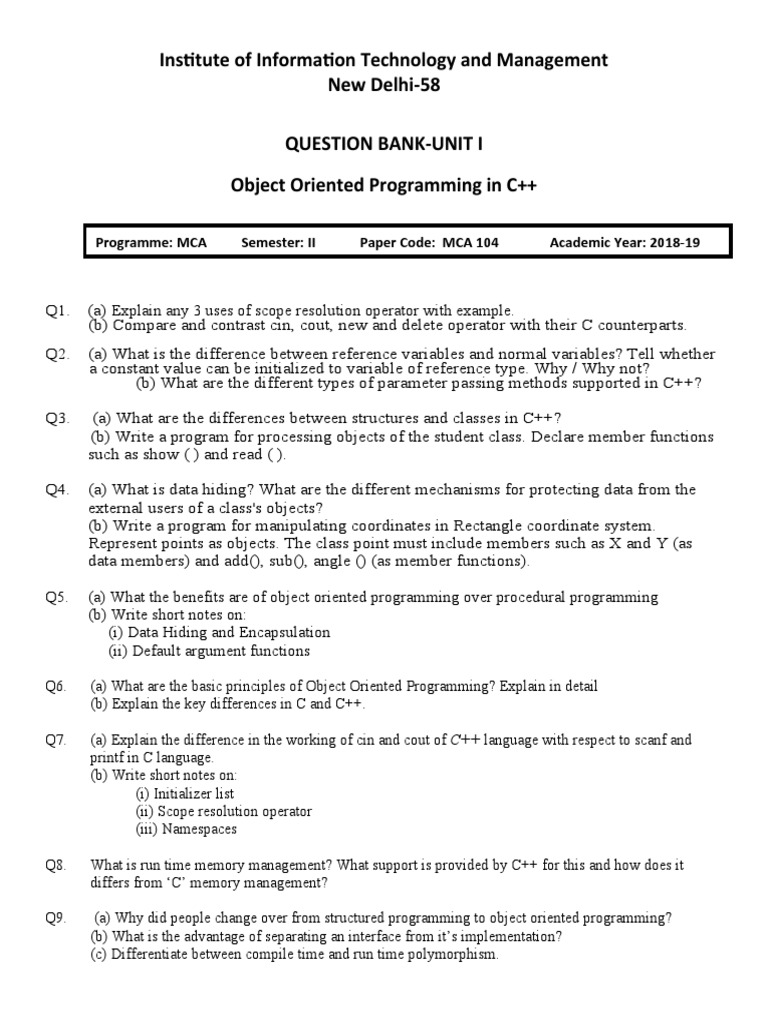 Institute of Information Technology and Management New Delhi-58 ...