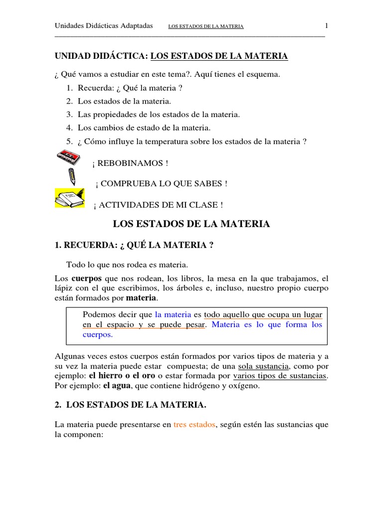 Estados de la Materia para Estudiantes | PDF | Líquidos | Importar