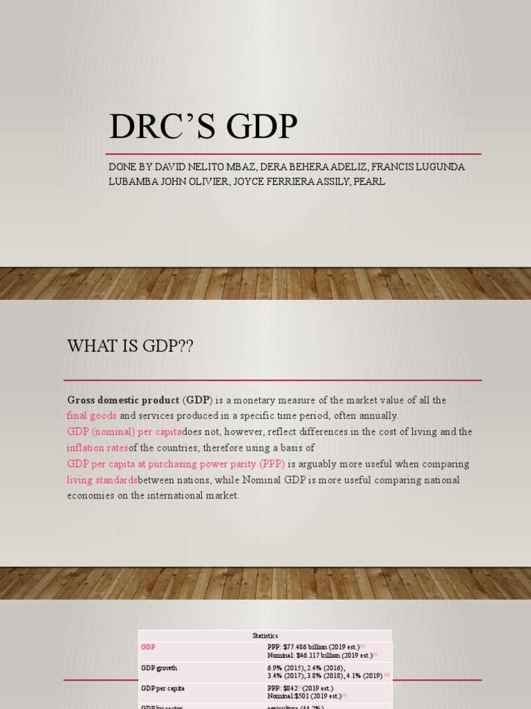 DRC'S GDP | PDF | Deficit Spending | Gross Domestic Product