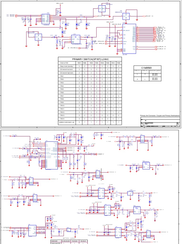 Primary Switch (Sp16T) Logic CXM3593: Sig. Gnd4 | PDF ...