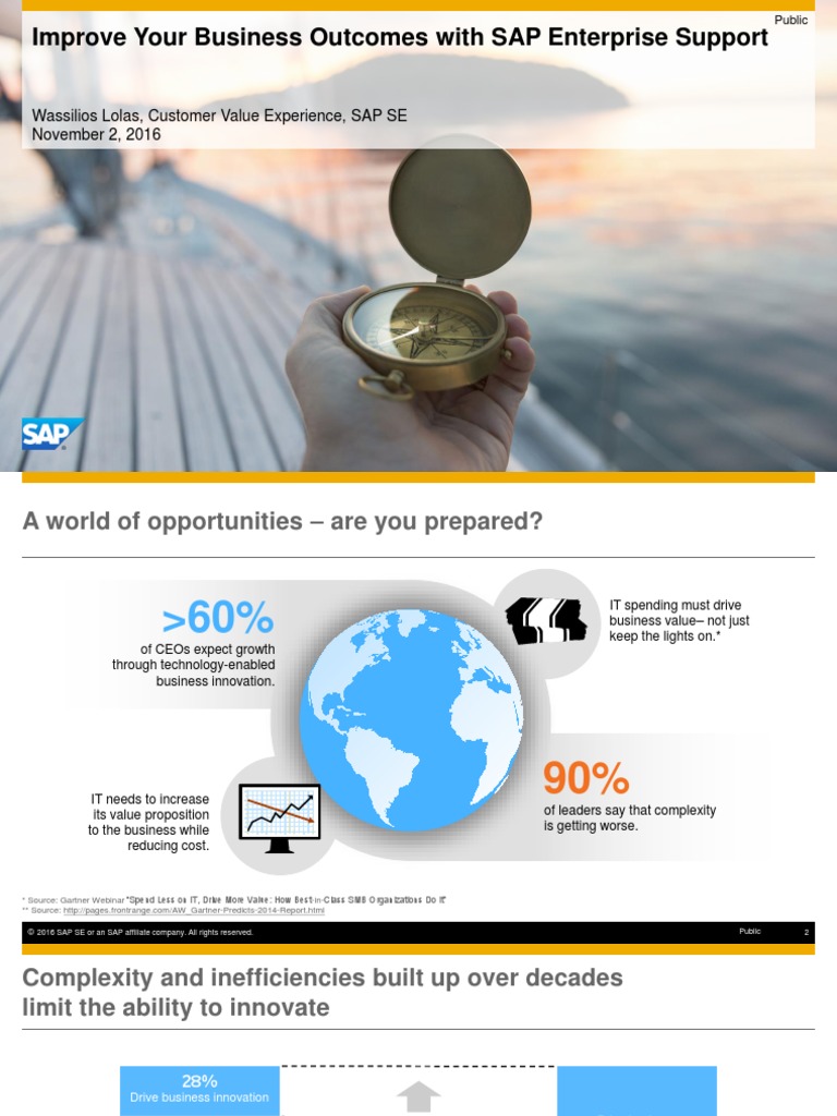 Improve Your Business Outcomes With SAP Enterprise Support | PDF | Sap ...