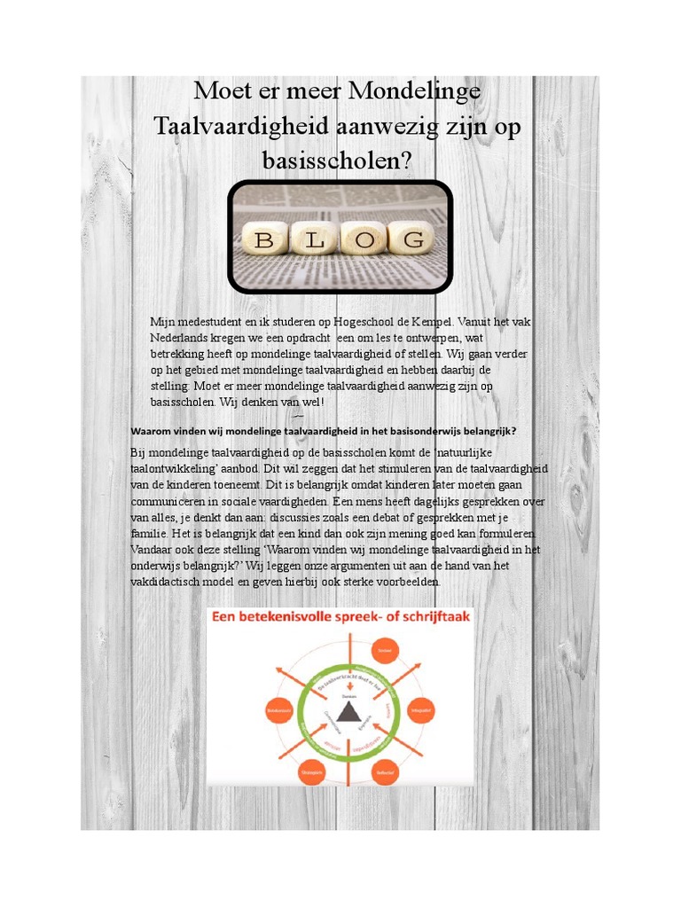 Blog Mondelinge Taalvaardigheid Marvin Stefan | PDF