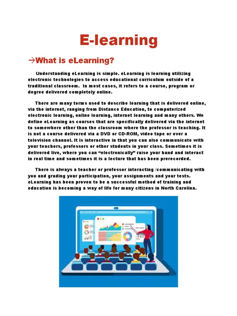 E-Learning: What Is Elearning? | PDF | Educational Technology | Learning