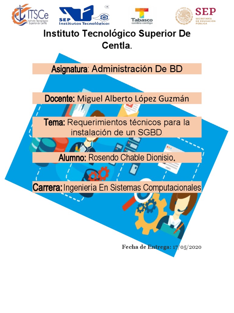 Requerimientos Técnicos para La Instalación de Un SGBD. | PDF ...