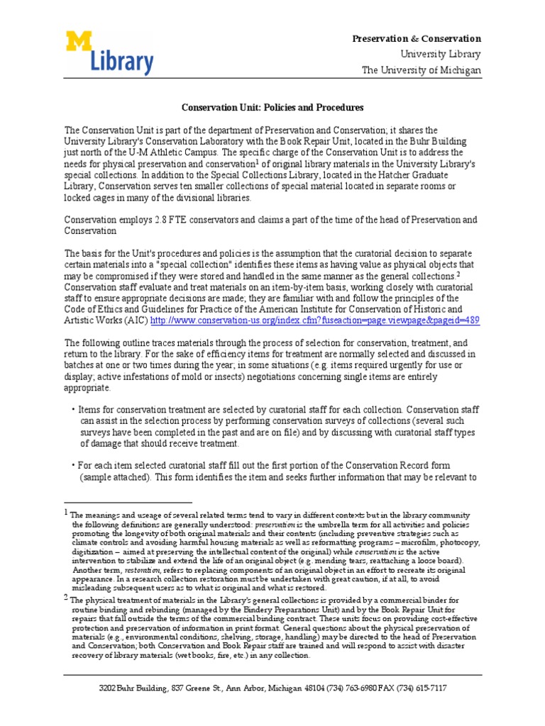 Preservation & Conservation | PDF | Preservation (Library And Archival ...