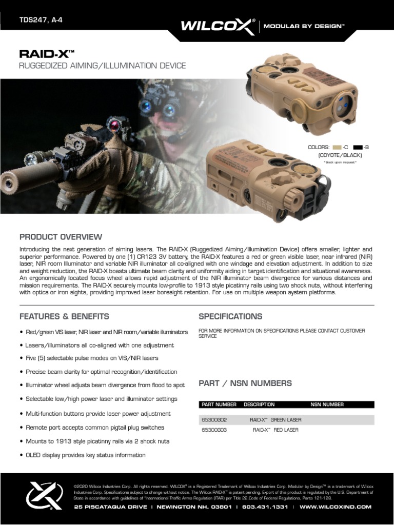 Wilcox Tds247 Raid X | PDF | Laser | Infrared