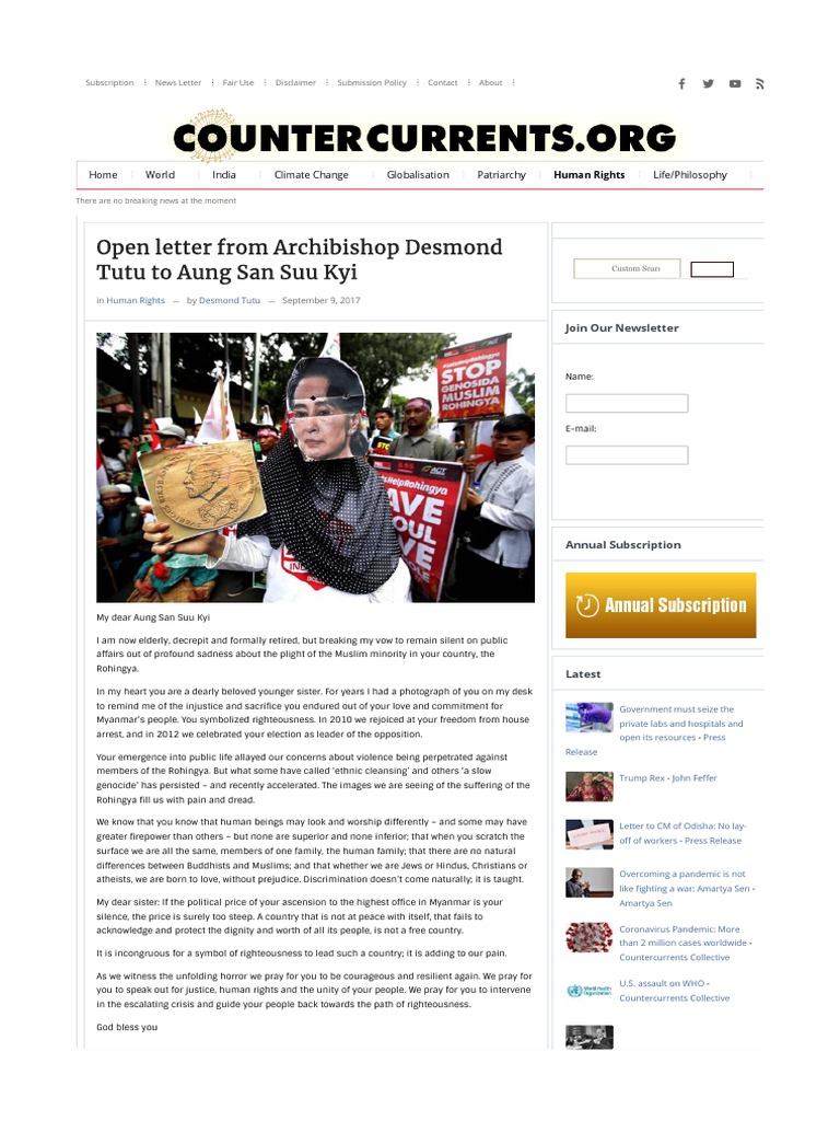 Letter PDF | PDF | Rohingya People | Human Rights