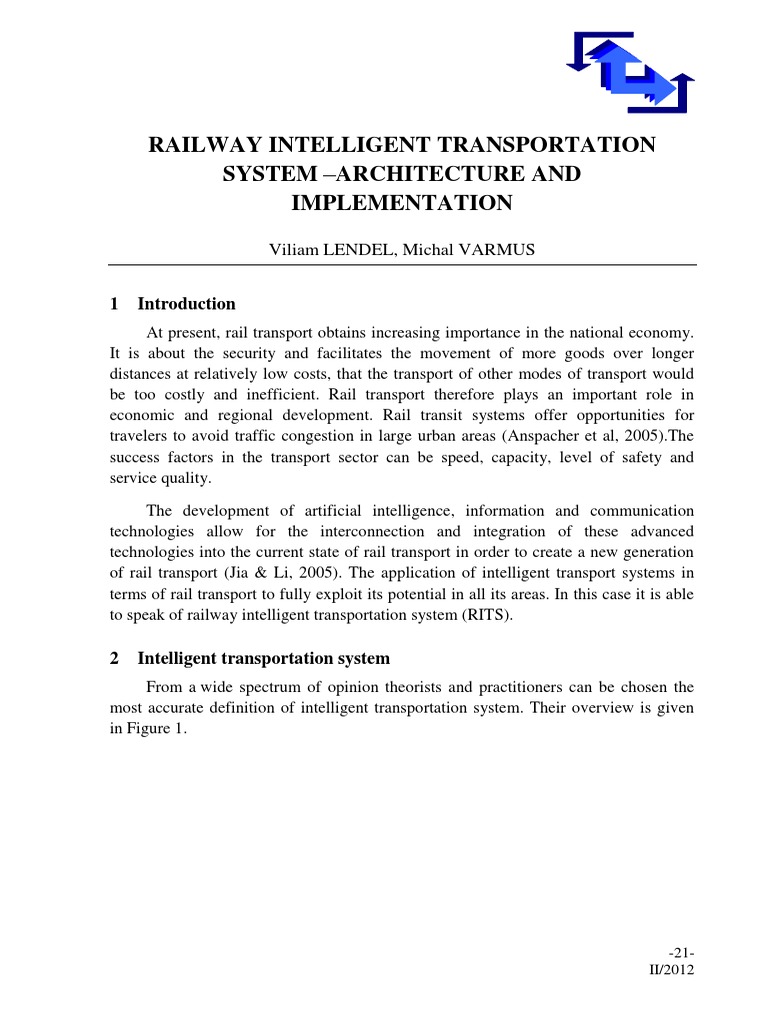 Railway Intelligent Transport System Overview | PDF | System ...